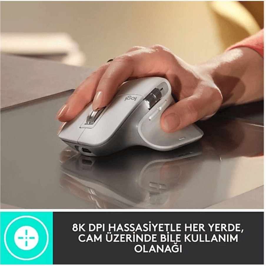 logitech MX Master 3S Performans 8.000 DPI Optik Sensörlü Sessiz ...