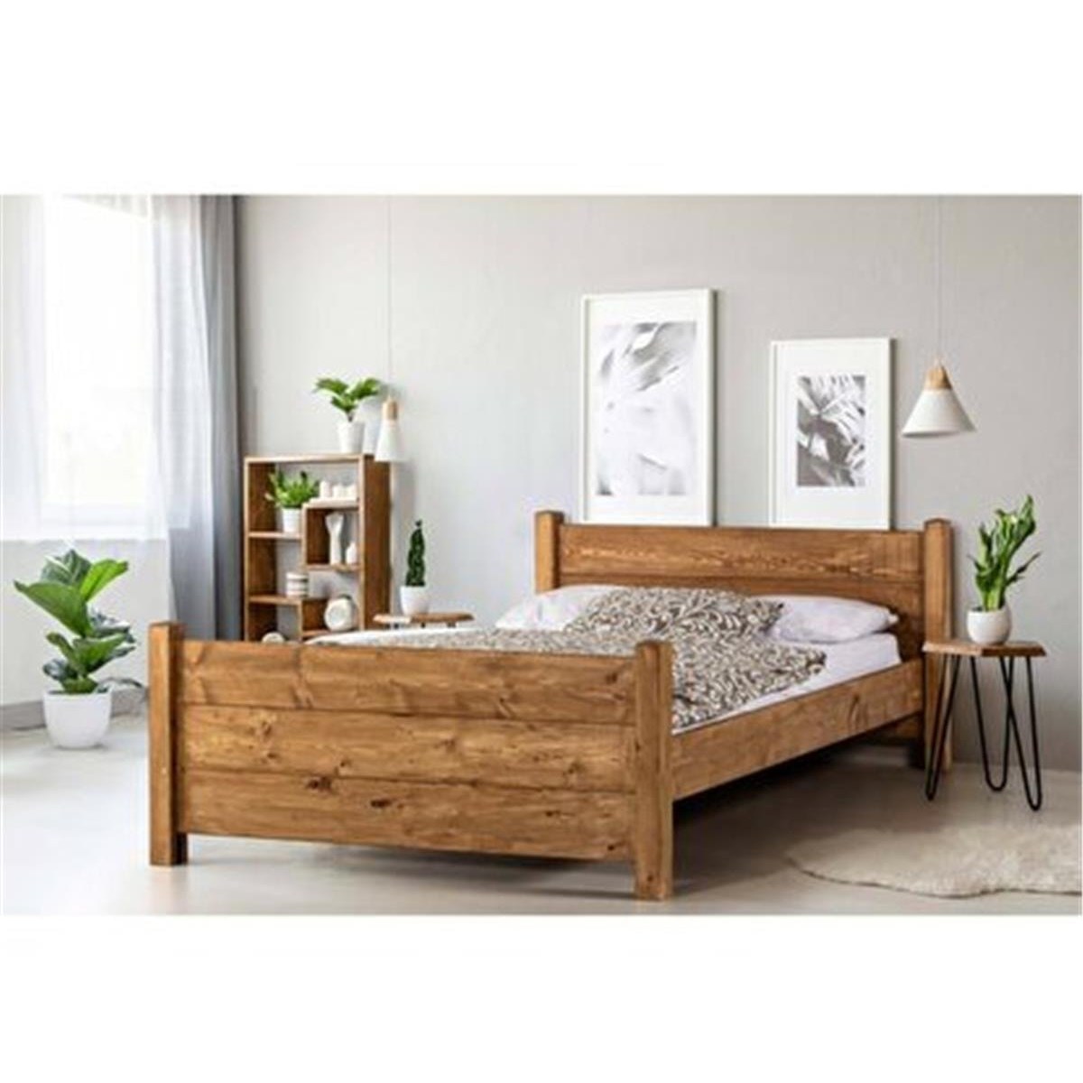 ERSA WOOD Lux Çift Kişilik Masif Doğal Ahşap Karyola Fiyatı ve ...