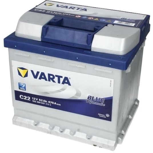 Varta Akü 12V 52 Amper Blue Dynamic 470A C22 Fiyatı ve Özelliklerı - Badem
