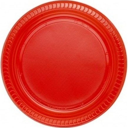 Kırmızı Plastik Tabak 25 Adet Fiyatı ve Özelliklerı - Badem