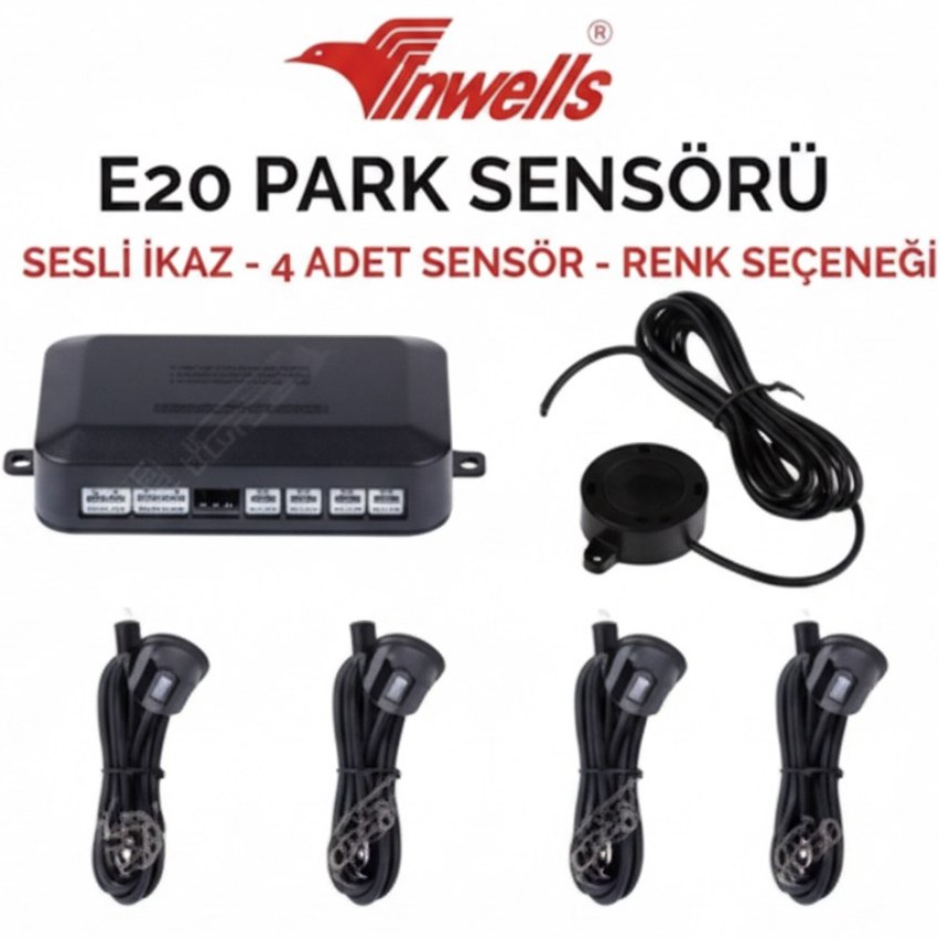 Inwells E20 Park Sensörü Uyarı Sesli - Ekransız Beyaz Fiyatı ve ...