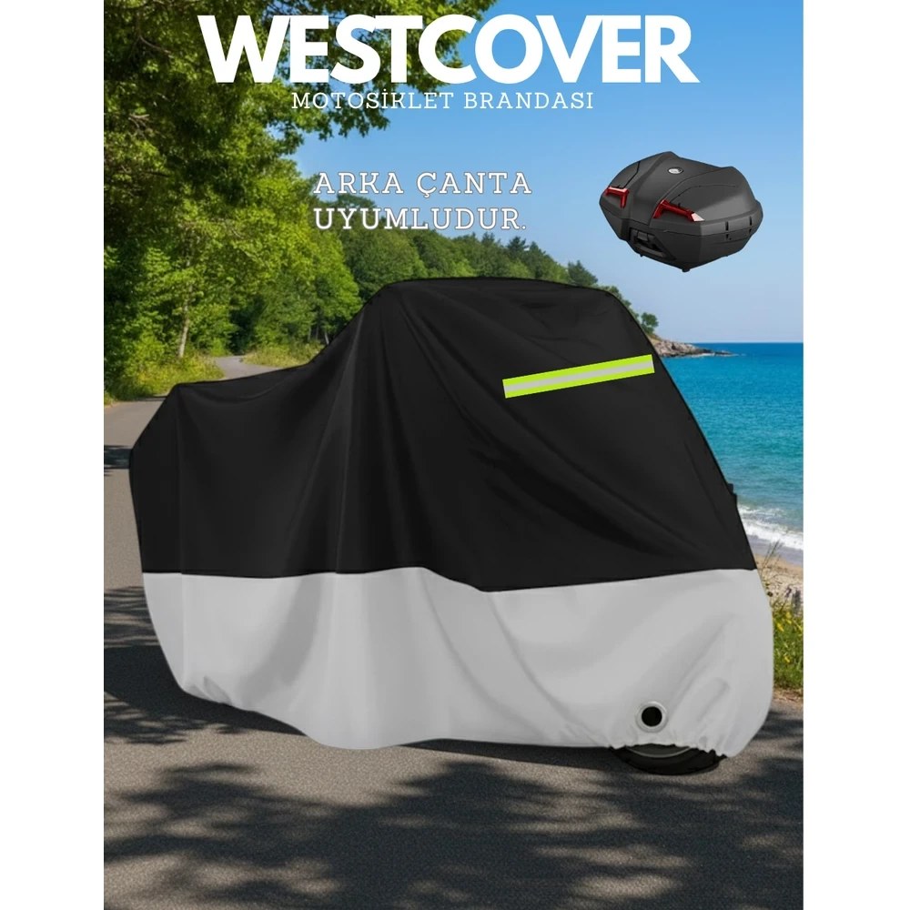 WestCover Honda Crf 250 L Arka Çanta Uyumlu (Gri-Siyah Reflektörlü) 4 ...