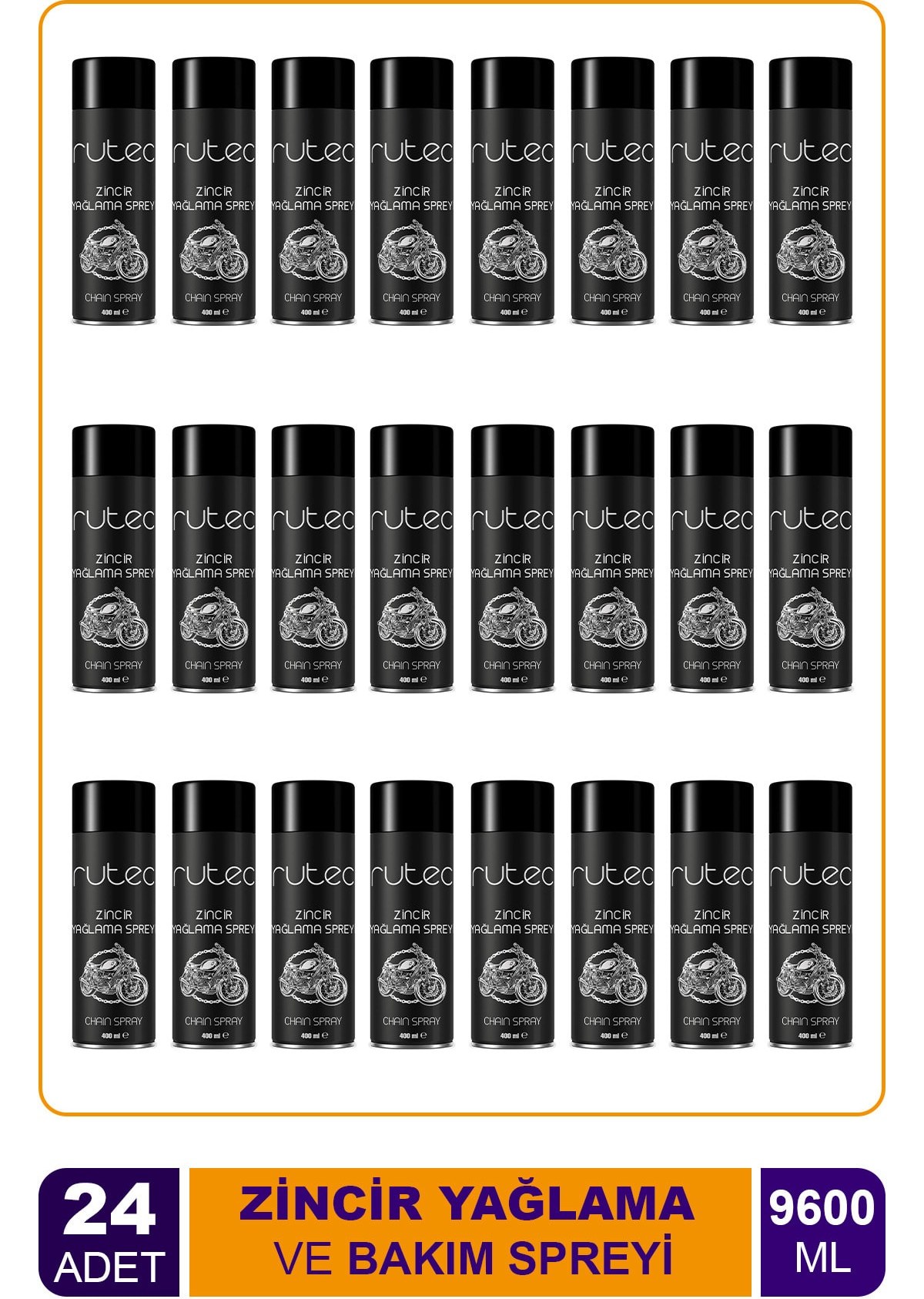 RUTEC Zincir Yağlama Spreyi 400 ml X 24 Adet Fiyatı ve Özelliklerı - Badem