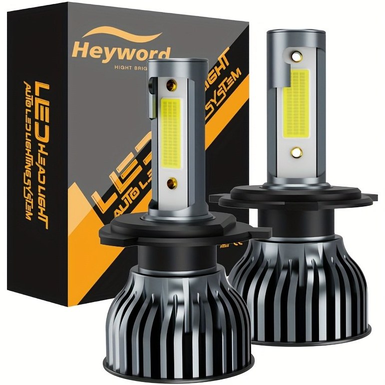 Heyword 2 Adet Yüksek Güçlü LED Araba Aydınlatma Ampulleri H4 H7 H1 H8 ...