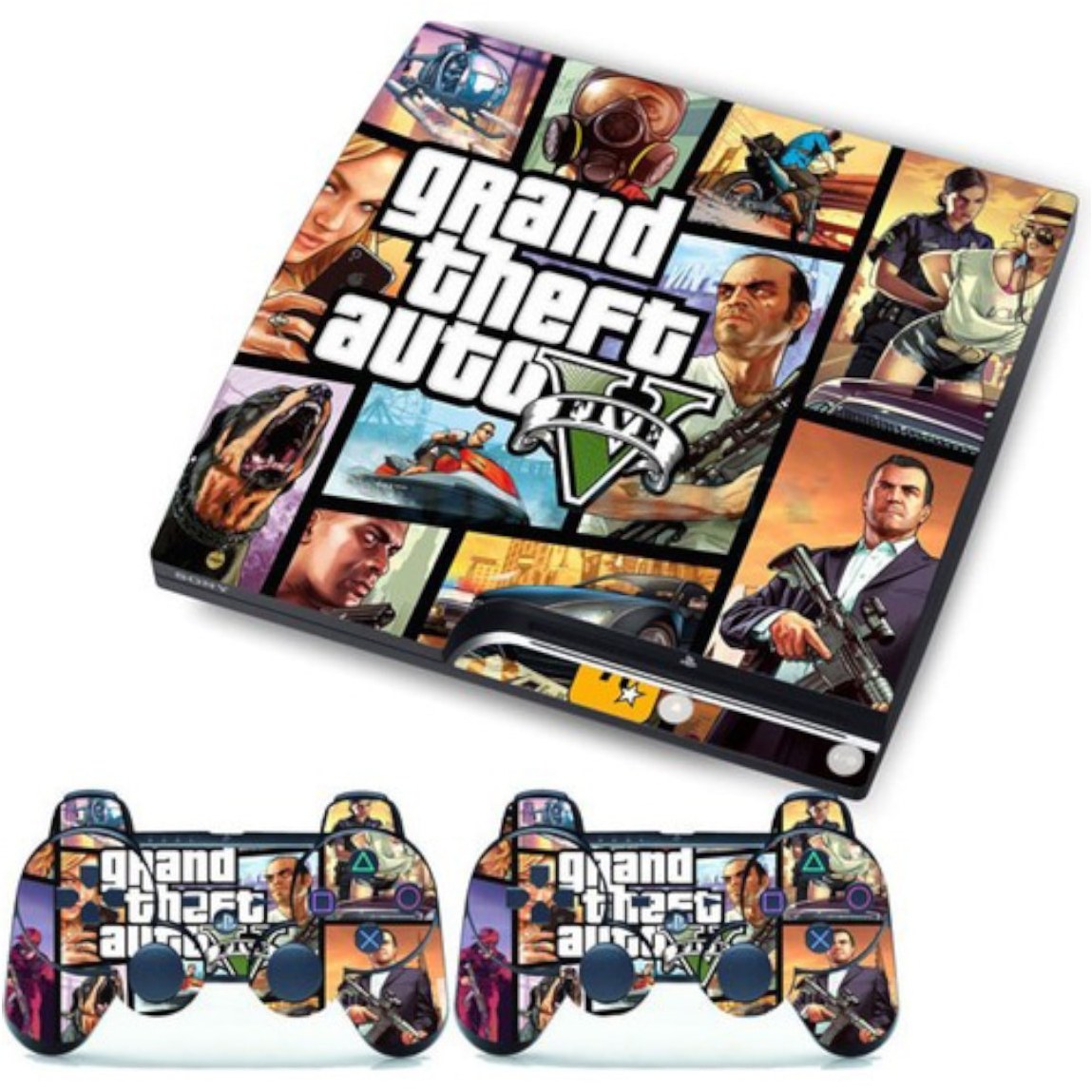 Sticker Market Ps3 Slim Gta Playstation Kaplama Sticker Seti Fiyatı ve ...