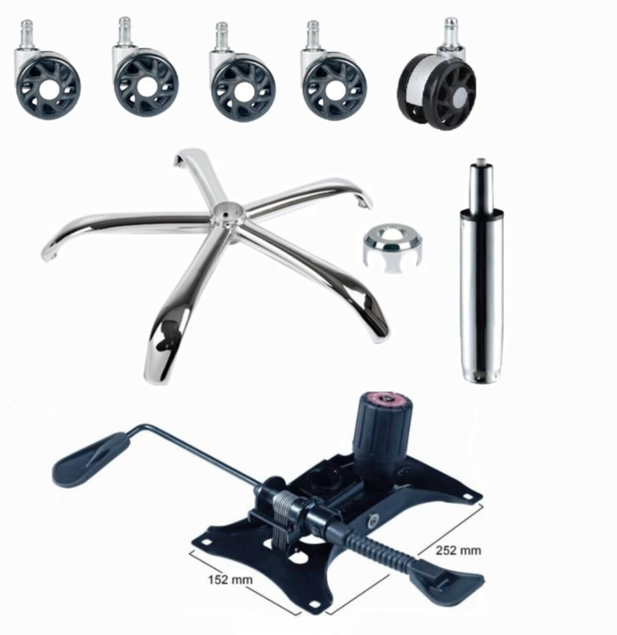 Depolife Ofis Büro Çalışma Koltuğu Için Metal Yıldız Ayak Amortisör ...