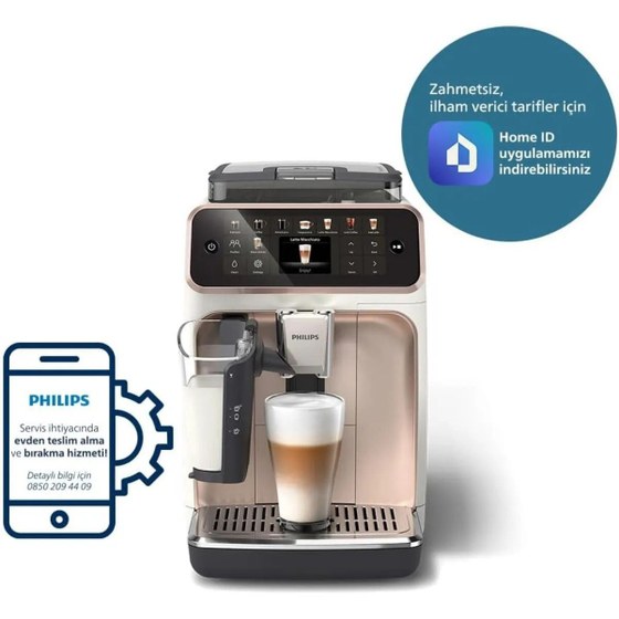 Philips NEW EP5500 Serisi Tam Otomatik LatteGo Espresso Makinesi ...