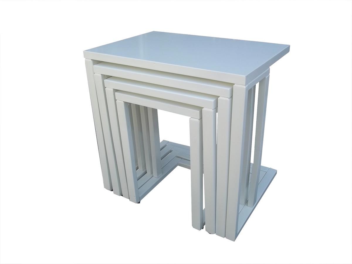 Zigon Sehpa C Torna Kayın Model Tekerlek ayak MDF tabla Parlak beyaz ...