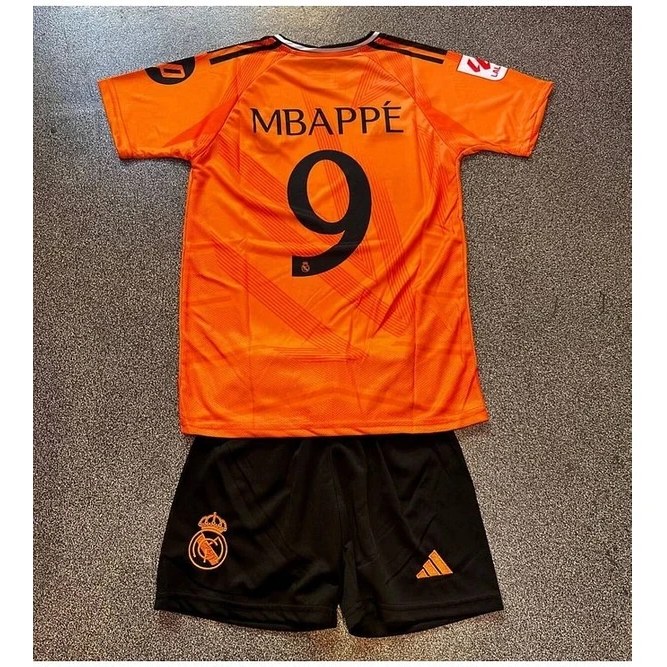 Real Madrid 2024/25 Yeni Sezon Mbappe Turuncu Deplasman Çocuk Forması 4 ...