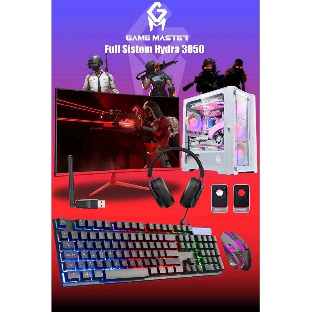 GM Game Master Full Sistem Set Hydra 3050 Ryzen 5 5500 Cpu 16GB 3200MHZ ...