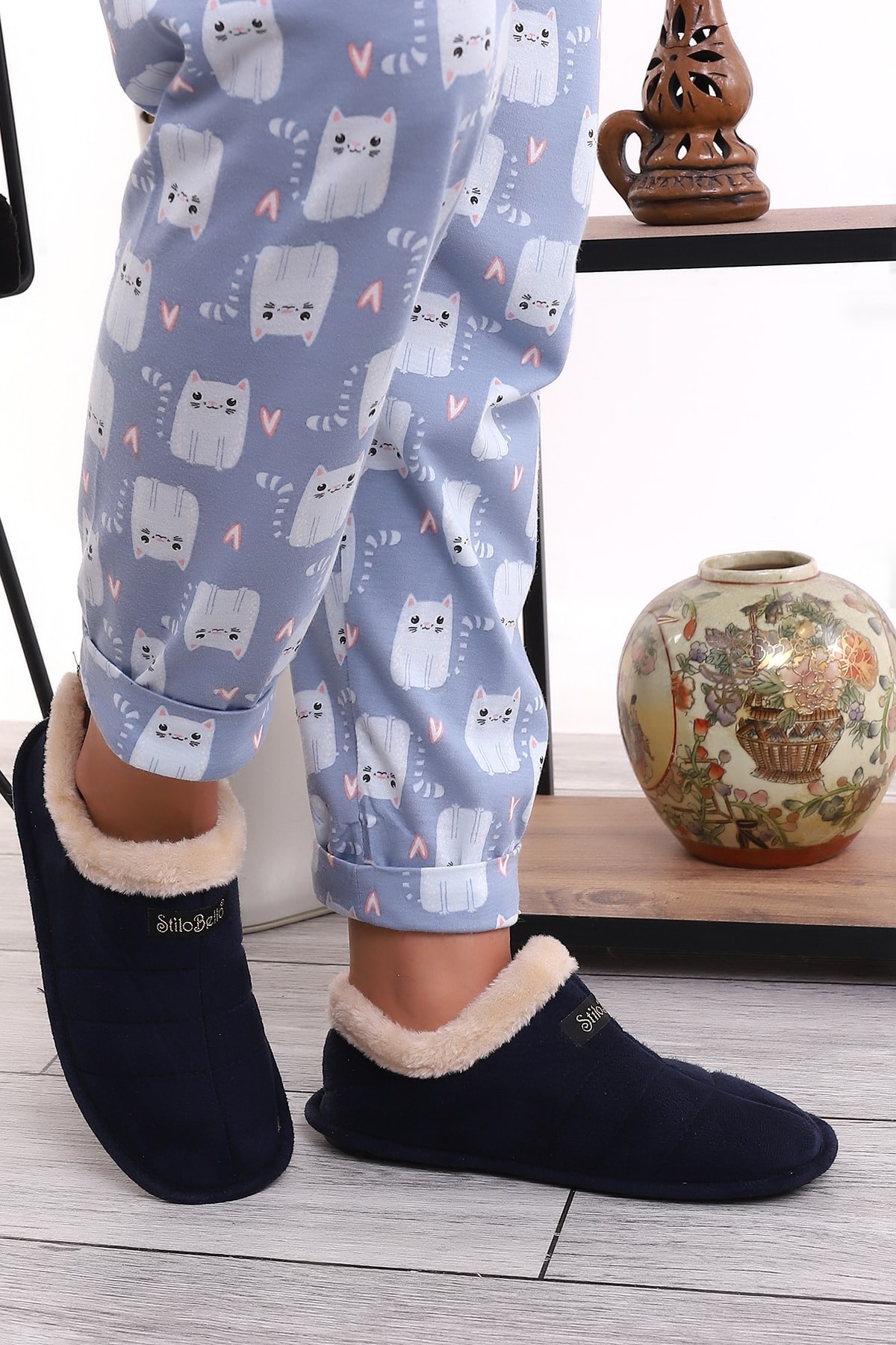 Wordex Stl-015 Kadın - Erkek Yünlü Ev Pandufu Botu Ev Ayakkabısı Fiyatı ve Özelliklerı - Badem