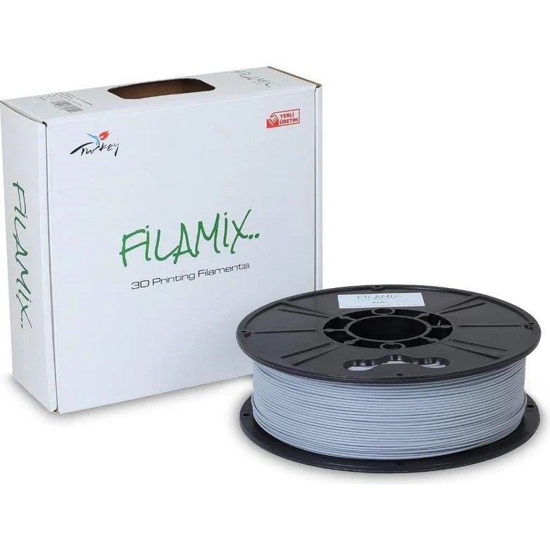 Mena Rise Filamix Pla + 1.75 mm Filament 1 kg Plus Gümüş Gri Fiyatı ve ...