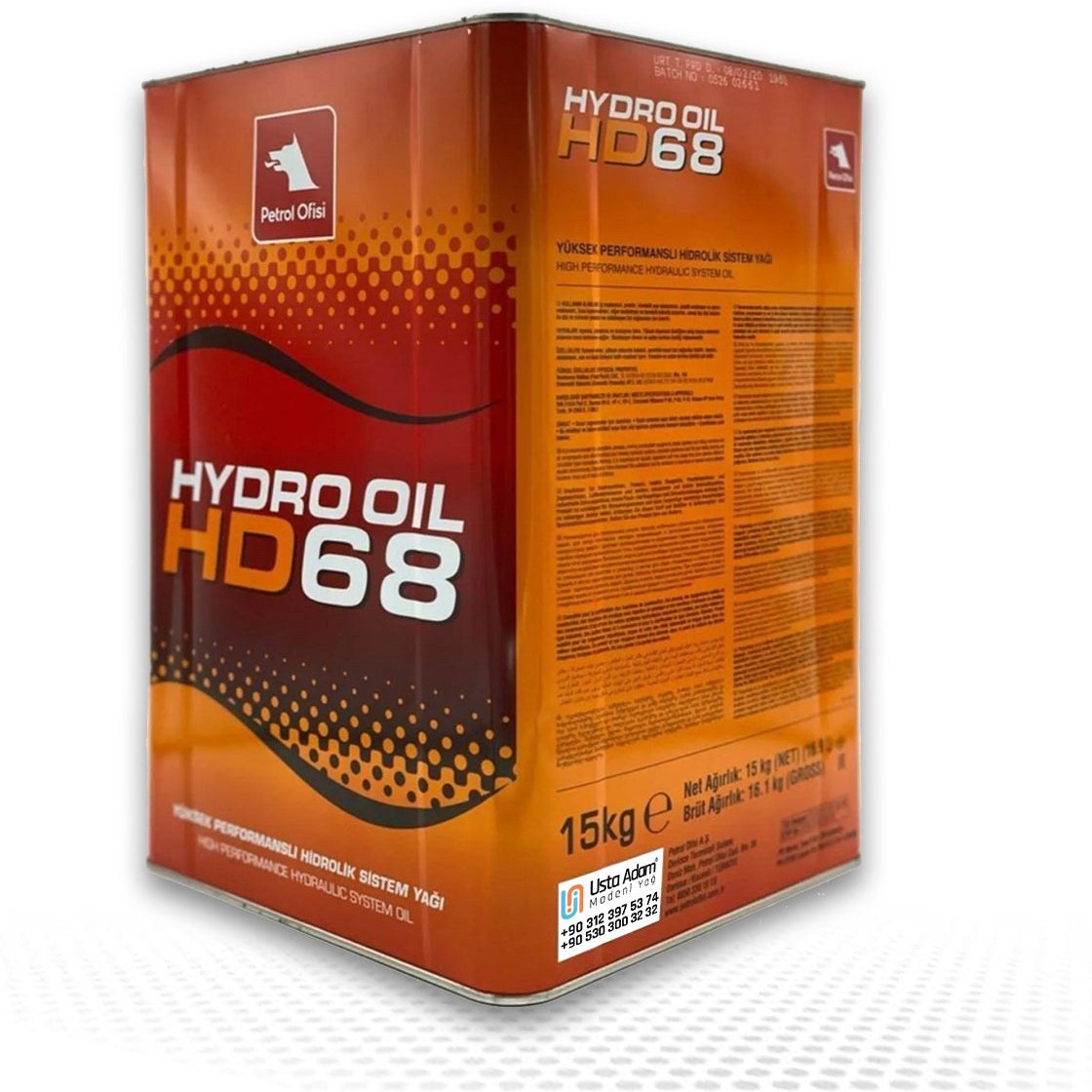 Petrol Ofisi Hydro Oil HD 68 15 KG Hidrolik Sistem Yağı Fiyatı ve ...