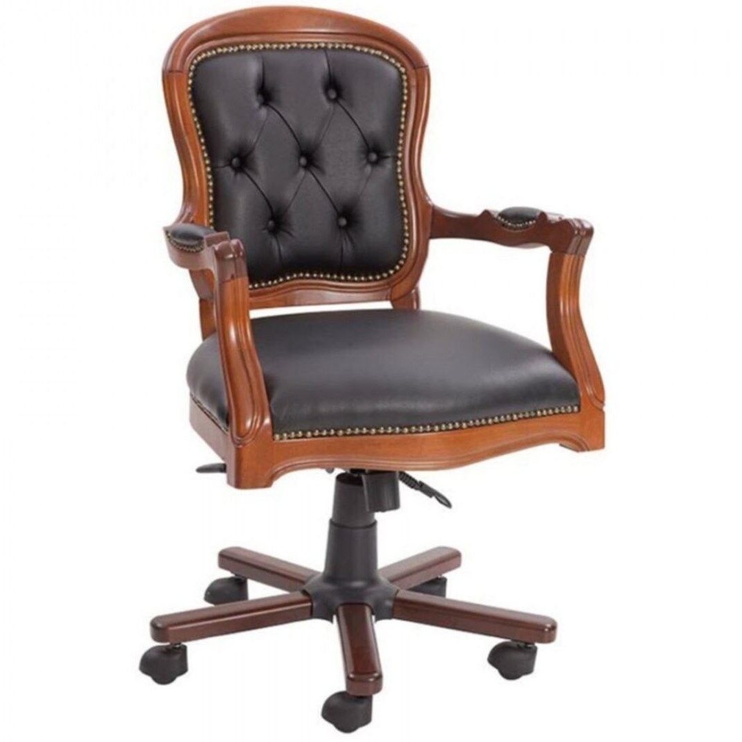 Masif Art Antik Ceviz Ahşap Klasik Ofis Çalışma Koltuğu Yönetici ...