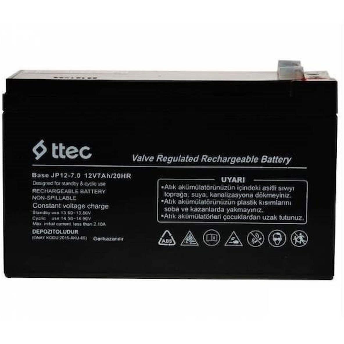 TTEC 12V 12AH BASE BAKIMSIZ KURU AKÜ Fiyatı ve Özelliklerı - Badem