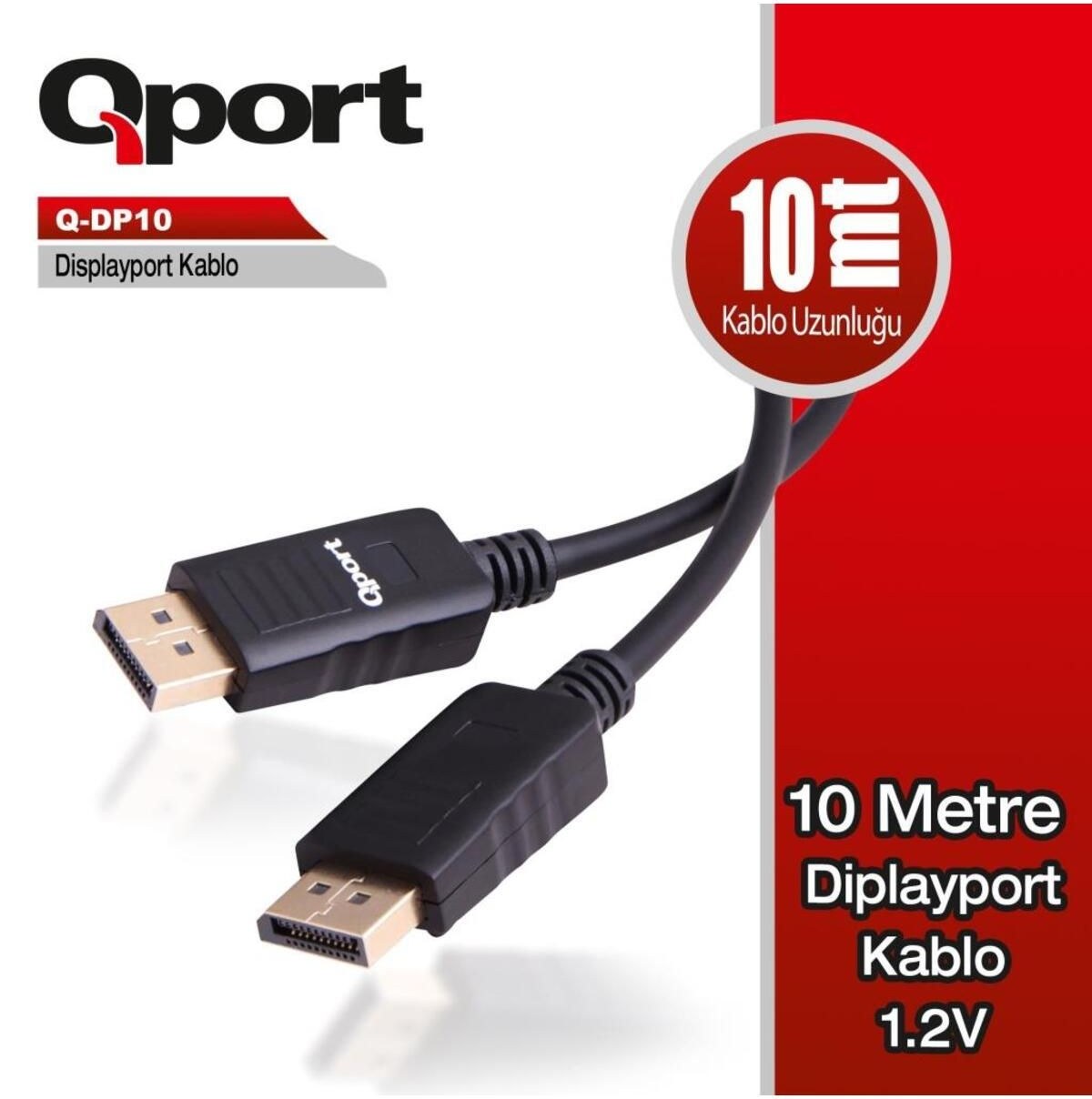 Qport Q-dp10 10m Displayport 1,2v Kablo Fiyatı ve Özelliklerı - Badem
