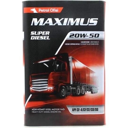 Petrol Ofisi Maximus Super Diesel 20W/50 16 kg Dizel Motor Yağı Fiyatı ...
