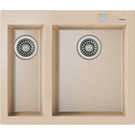 FORSQUARE 590 TG AVENA BEIGE Ankastre Kumanda Sifonlu Granit Eviye Bej ...