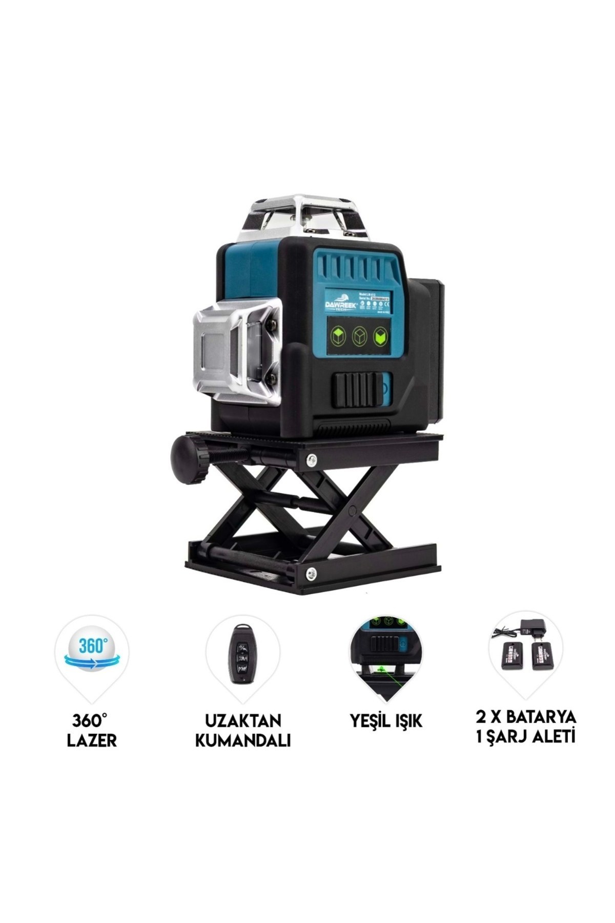 MAXPLUS LAZER TERAZİ 16 ÇİZGİLİ YATAY DİKEY GÖNYE 360 DERECE TRIPOD ...