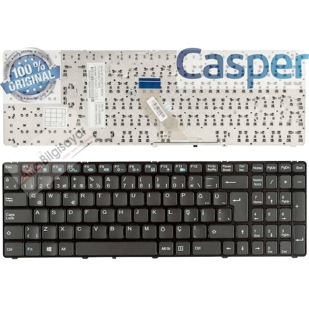 Alfabilgisayar Casper Uyumlu Mt50 Klavye Tuş Takımı Q-Tr Türkçe Siyah ...