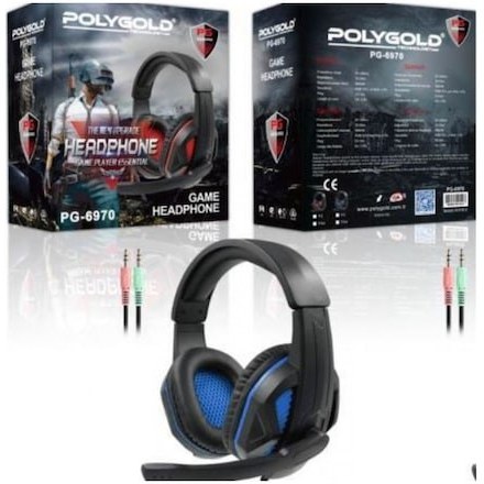Polygold Oyuncu Kulaklığı Işıklı Gaming Mikrofonlu Çift Jack Kulaklık ...
