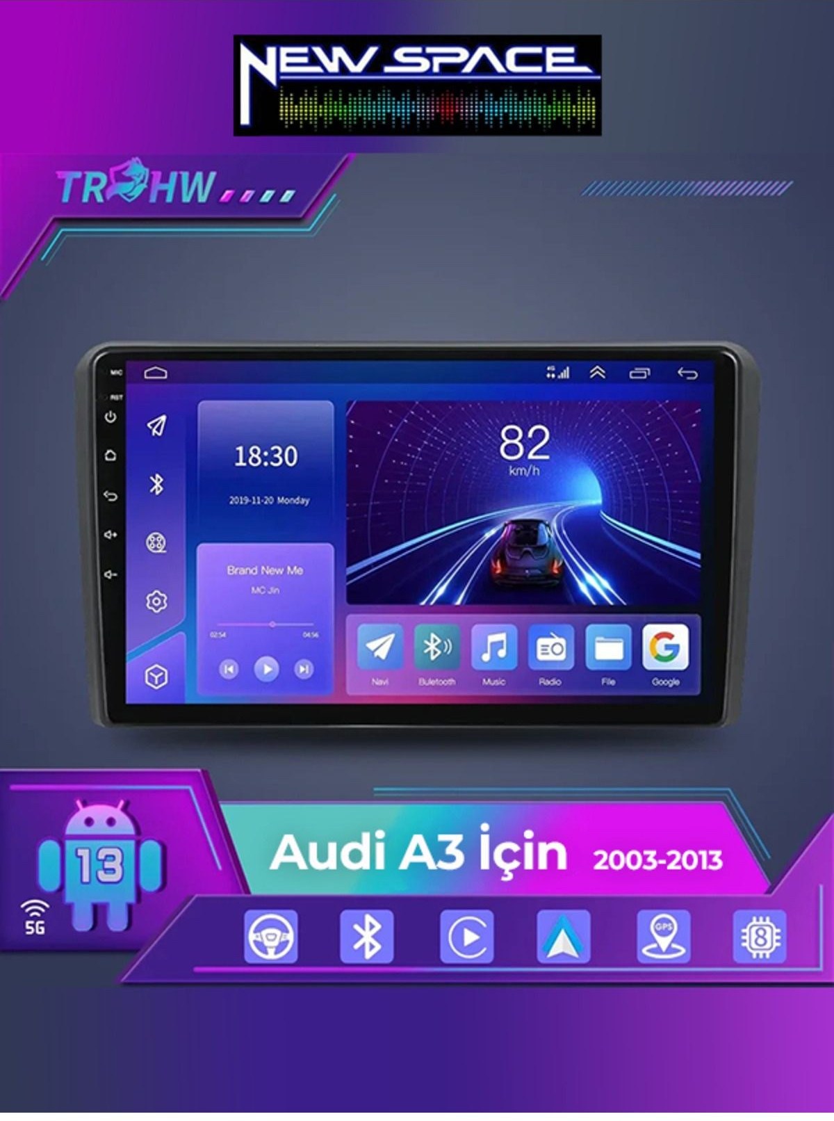 NEWSPACE AUDİ A3 ANDROİD 2GB RAM 32GB ROM CARPLAY NAVİGASYON MULTİMEDYA ...
