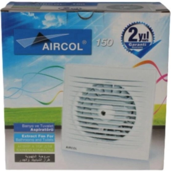 Aircol 150 Aspiratör Kolay Montaj Özelliği ile 300 m3/h Hava Debisi 0,7 ...