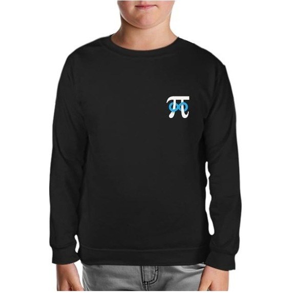 Matematik - Pi Sonsuz Işareti Logo Siyah Çocuk Sweatshirt Siyah Fiyatı ...