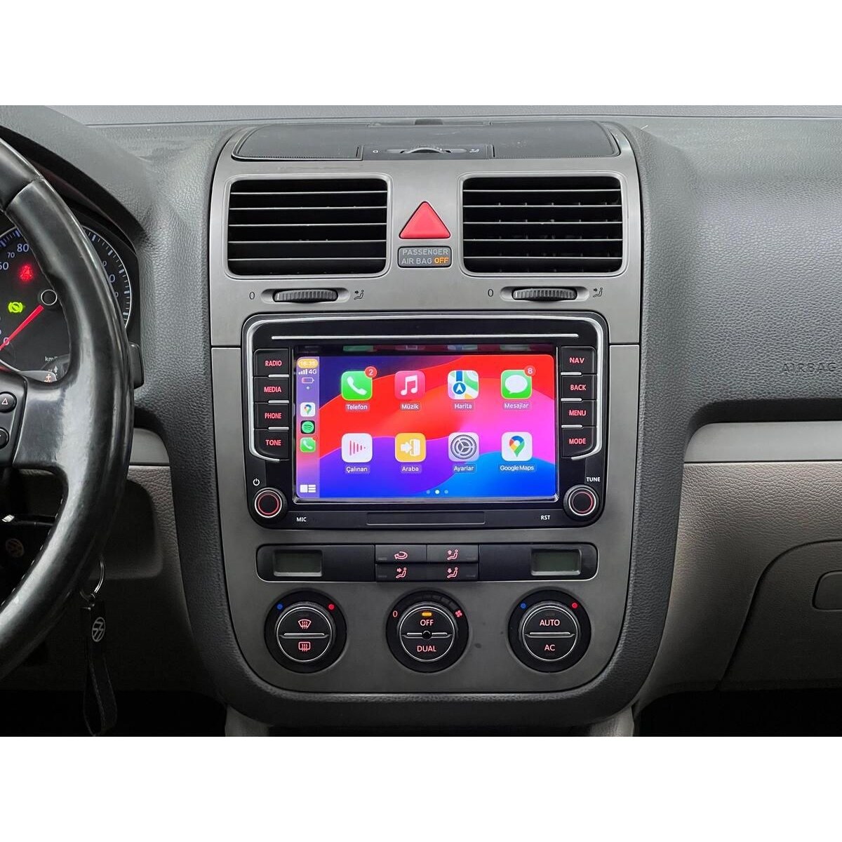 Carnavi VOLKSWAGEN GOLF 5 UYUMLU 7İNÇ TUŞLU MODEL CARPLAY-ANDROİD AUTO ...