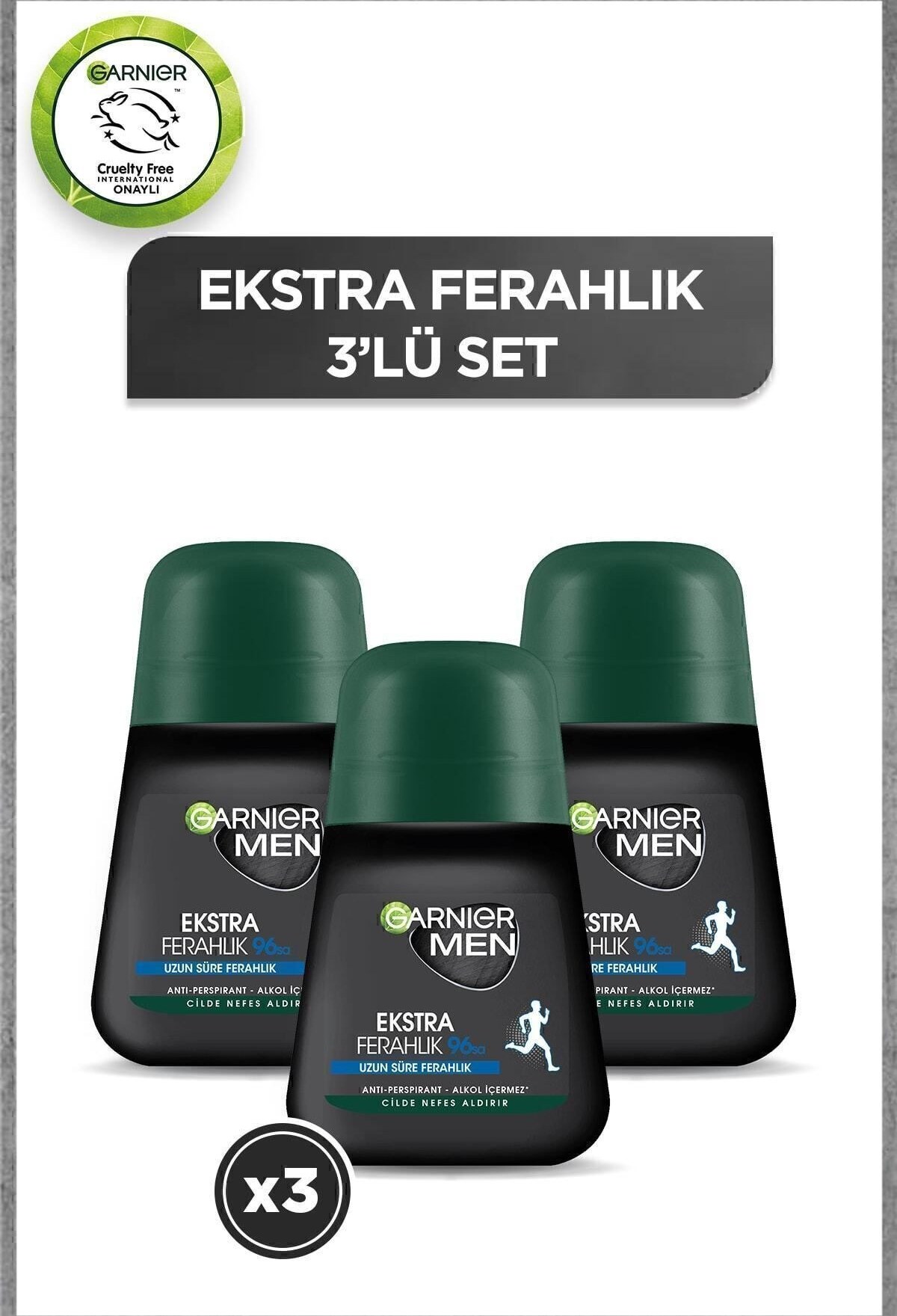 Garnier 3'lü Men Ekstra Ferahlık Roll-on Seti Fiyatı ve Özelliklerı - Badem