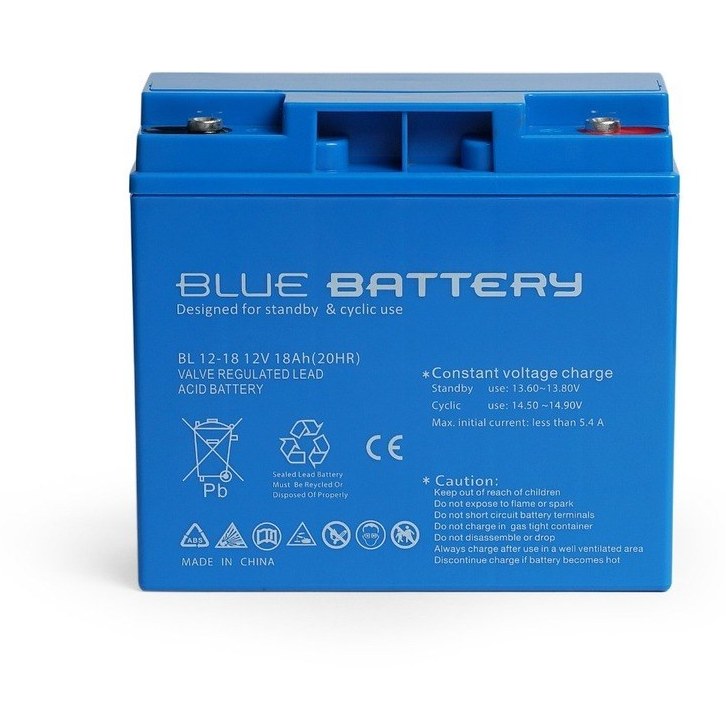 Blue Battery 12 Volt 18 Amper Bakımsız Kuru Akü Ups Aküsü 12v 18 ah ...