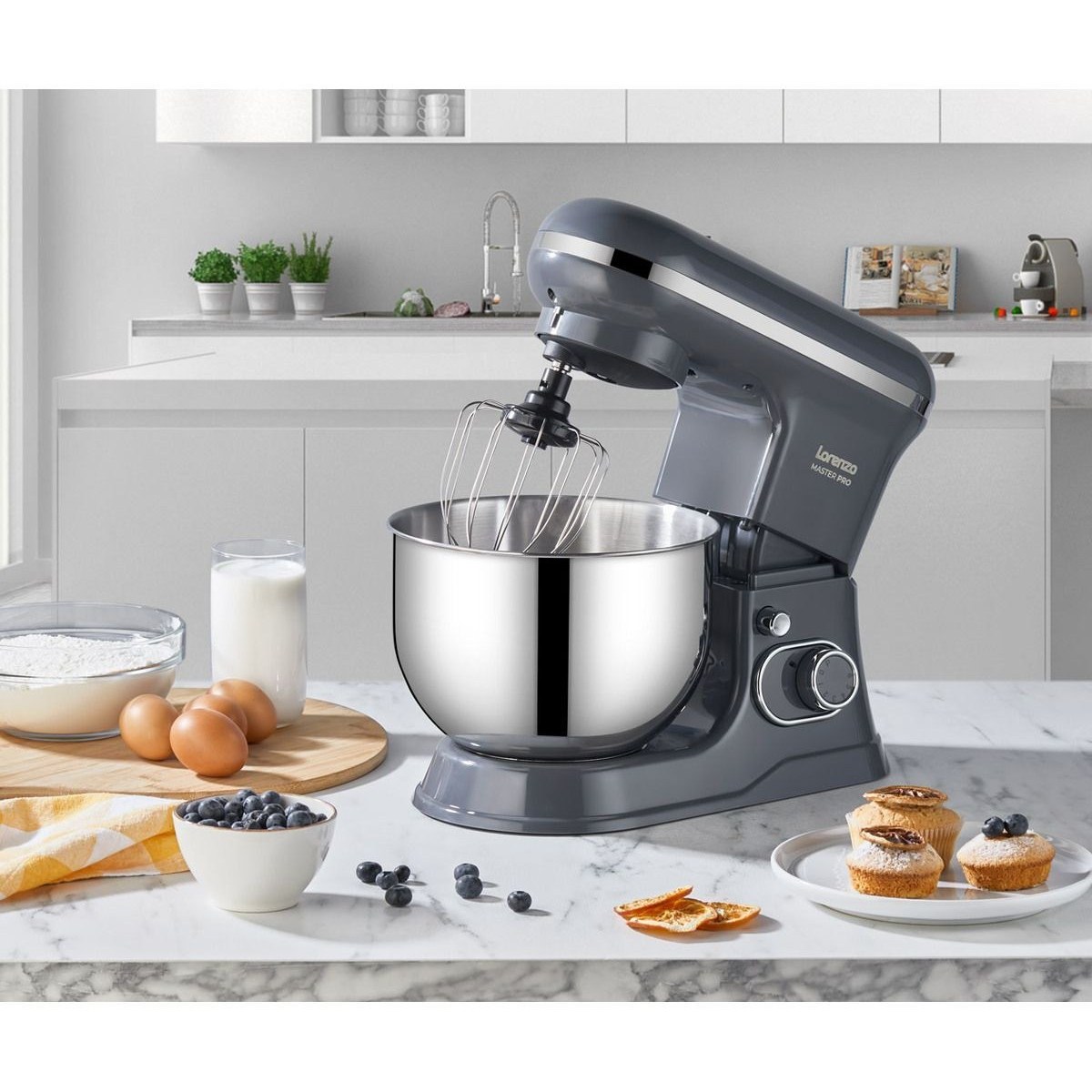 Lorenzo Master Pro Stand Mixer Hamur Yoğurma Makinesi 1500 W Gri Fiyatı ...