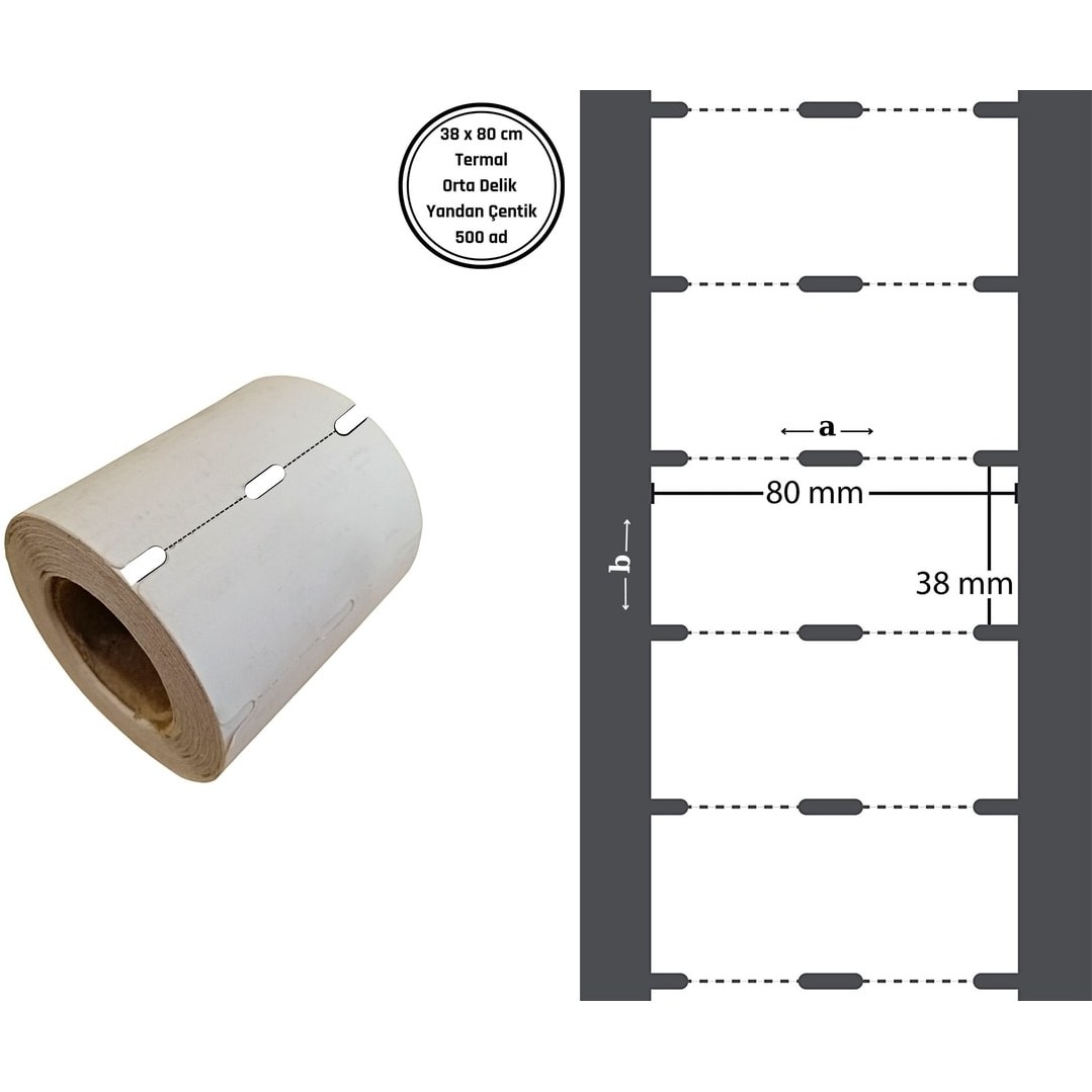 Özfiliz Mağaza Ekipmanları 38x80 Mm Termal Raf Etiketi Karton Etiket ...