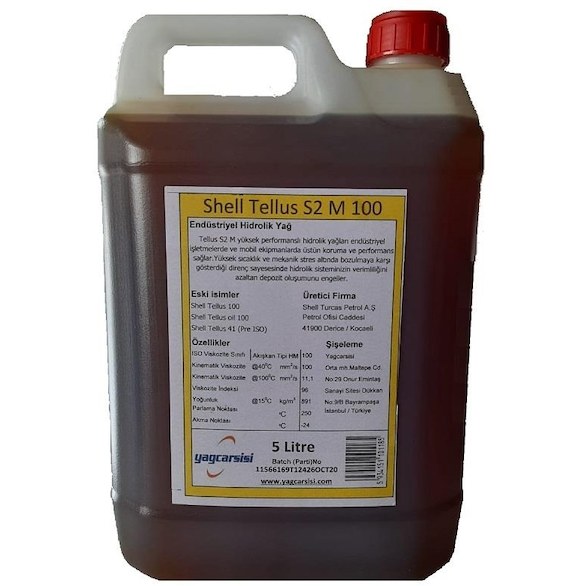 Shell Tellus S2 M 100 Bidon Hidrolik Yağ 5 L Fiyatı ve Özelliklerı - Badem